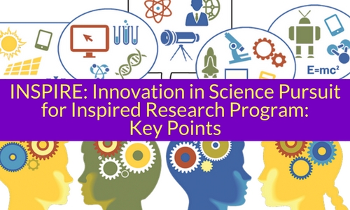 INSPIRE: Innovation in Science Pursuit for Inspired Research Program ...