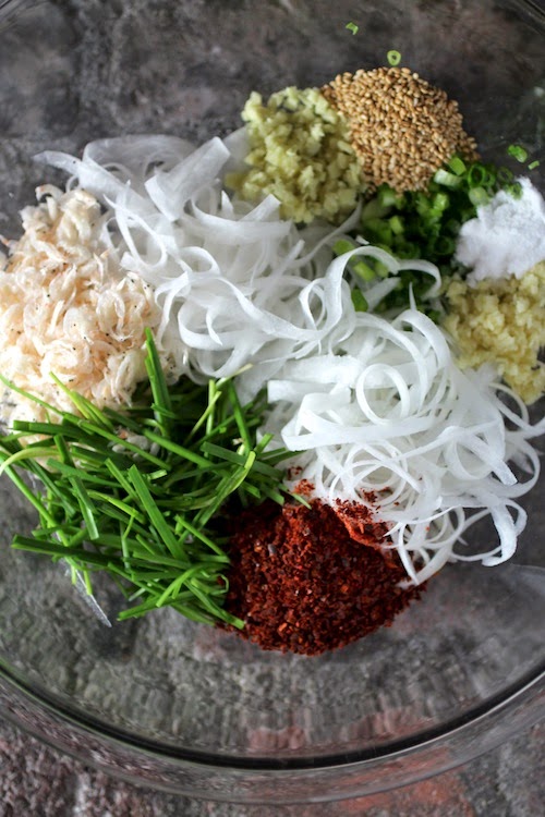 [Korean Recipes] Stuffed Cucumber Kimchi with Shrimp and Minari - All ...