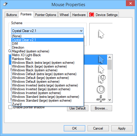 15 Best Mouse Cursor Schemes For Windows7 & Windows 8.1 | MilwOrmJr