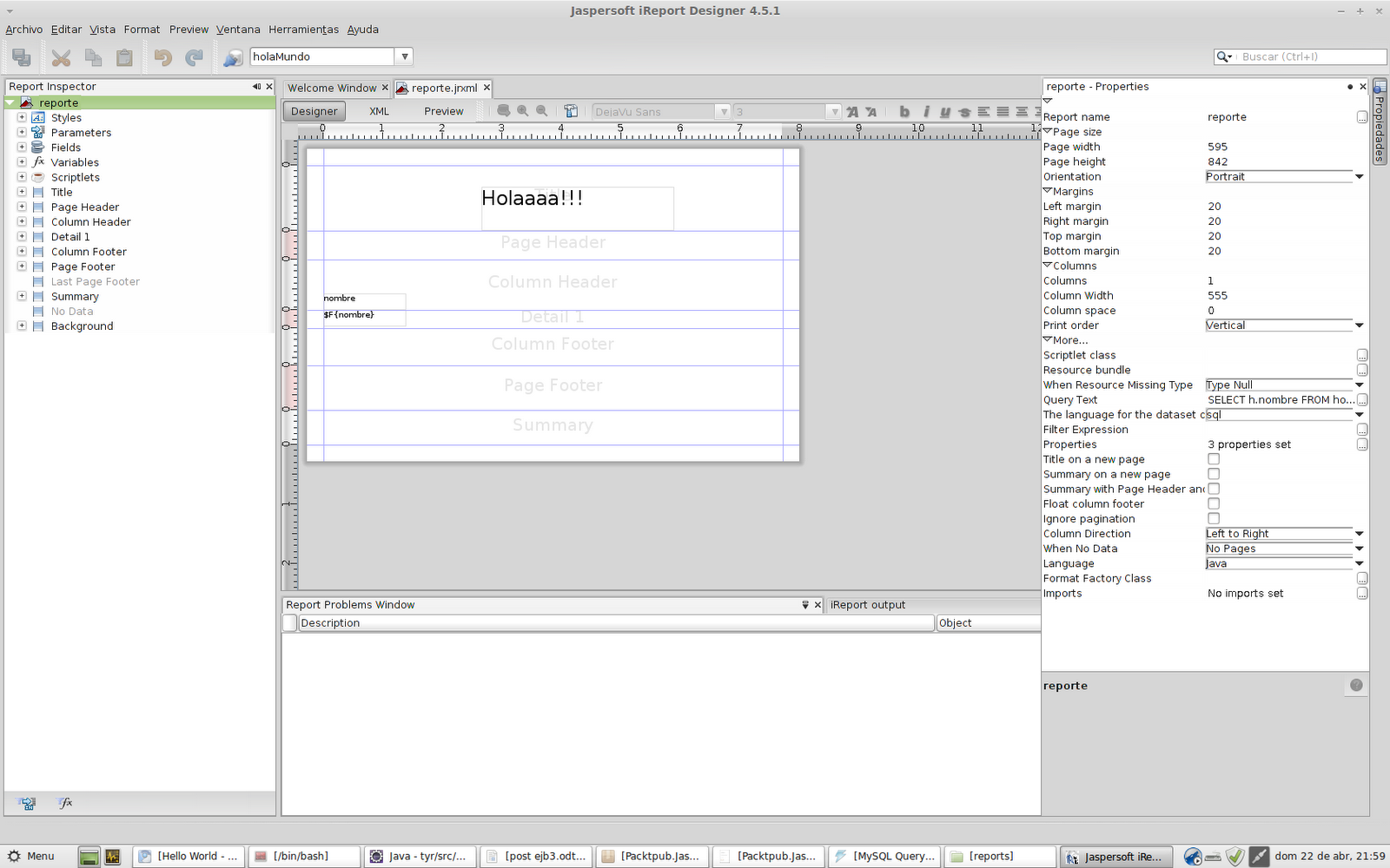 Emanuel Goette, alias Crespo: Jasper en jsf