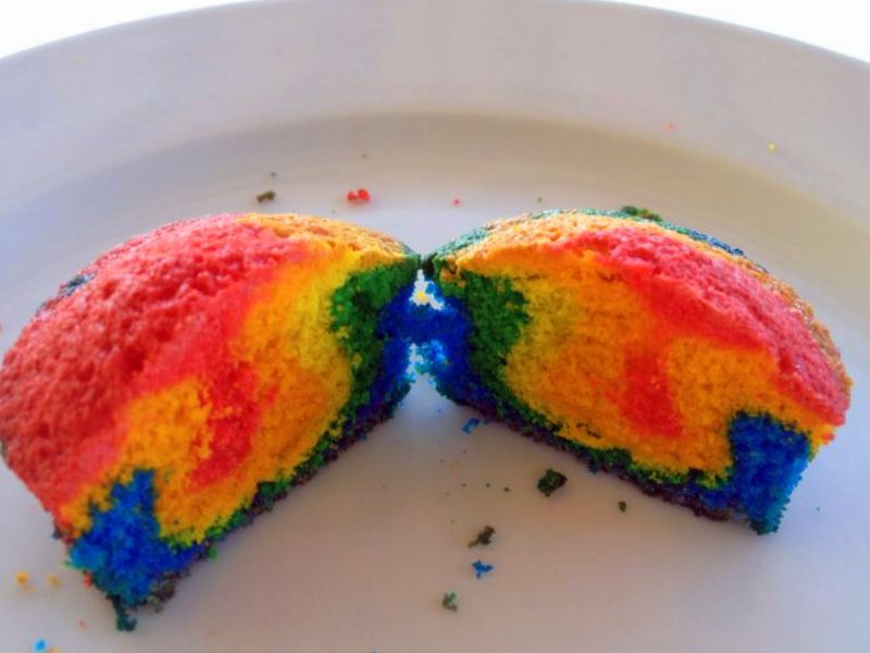 Dulcetopía: Rainbow Muffins
