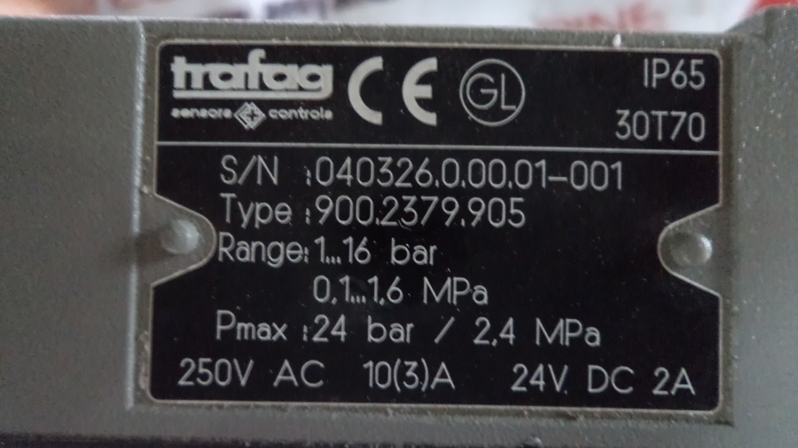 TRAFAG IP65-30T70 PRESSURE SWITCH 900.2379.905 - Aeliya Marine