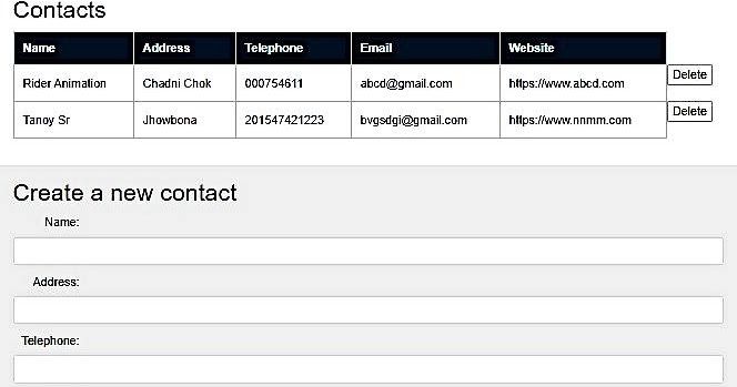 ADDRESS BOOK USING JAVASCRIPT | BEGINNER