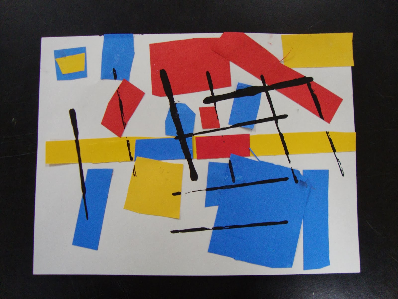 Rabidoux Art Room: Kindergarten: Primary Colors Mondrian Collage