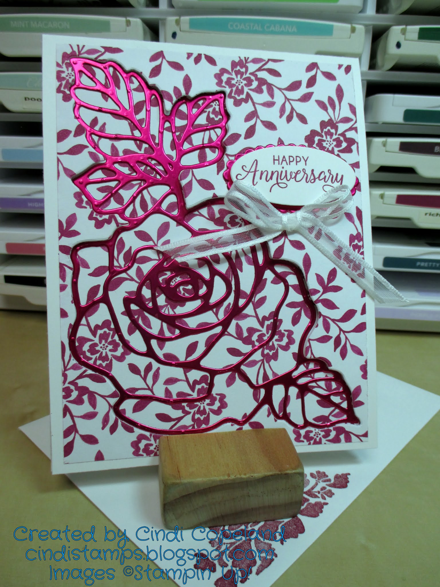 Cindi's Stamping Spot: Card of the Day - More Ruby Anniversaries!