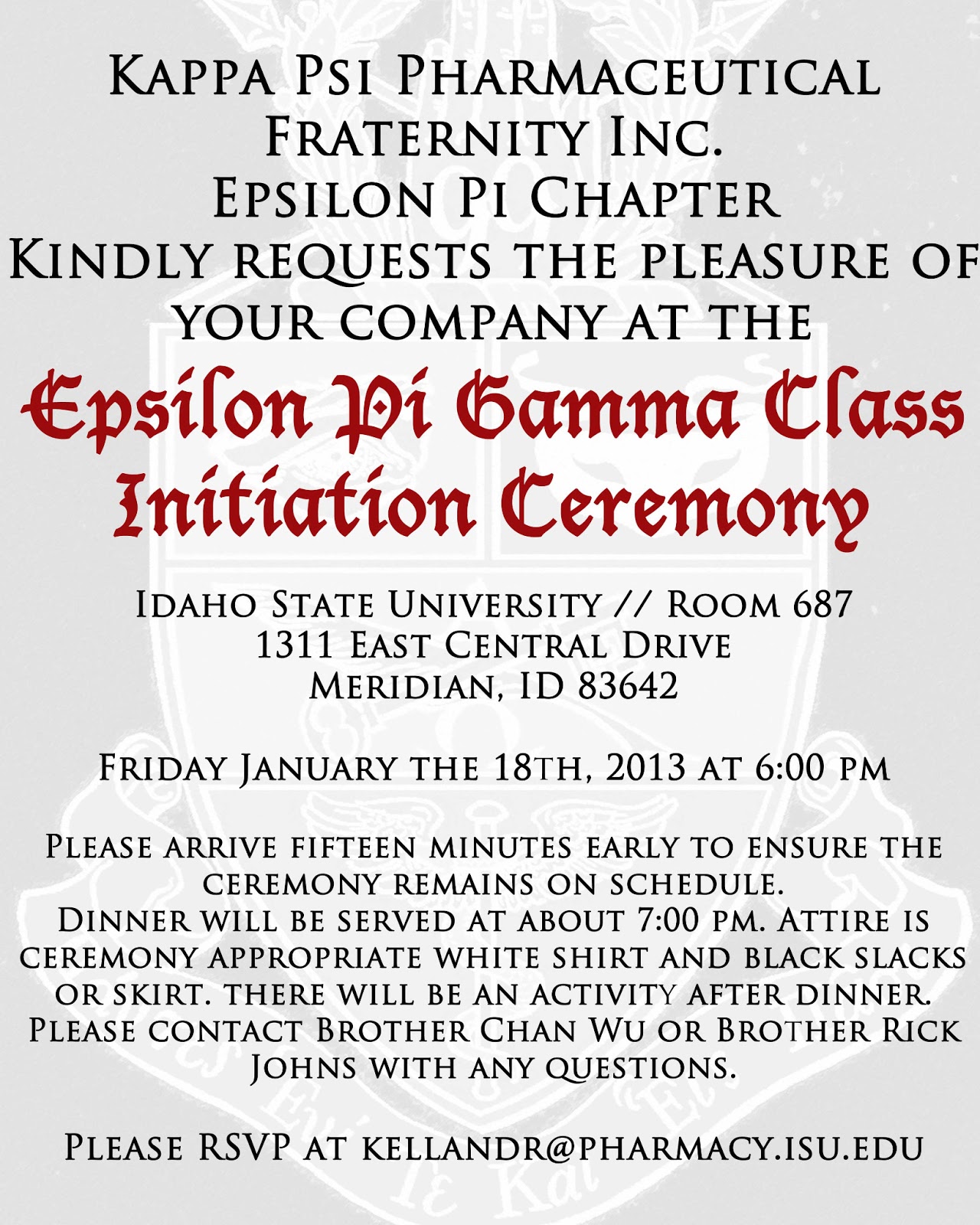 NWProvince News: Epsilon Pi Gamma Class Initiation Ceremony
