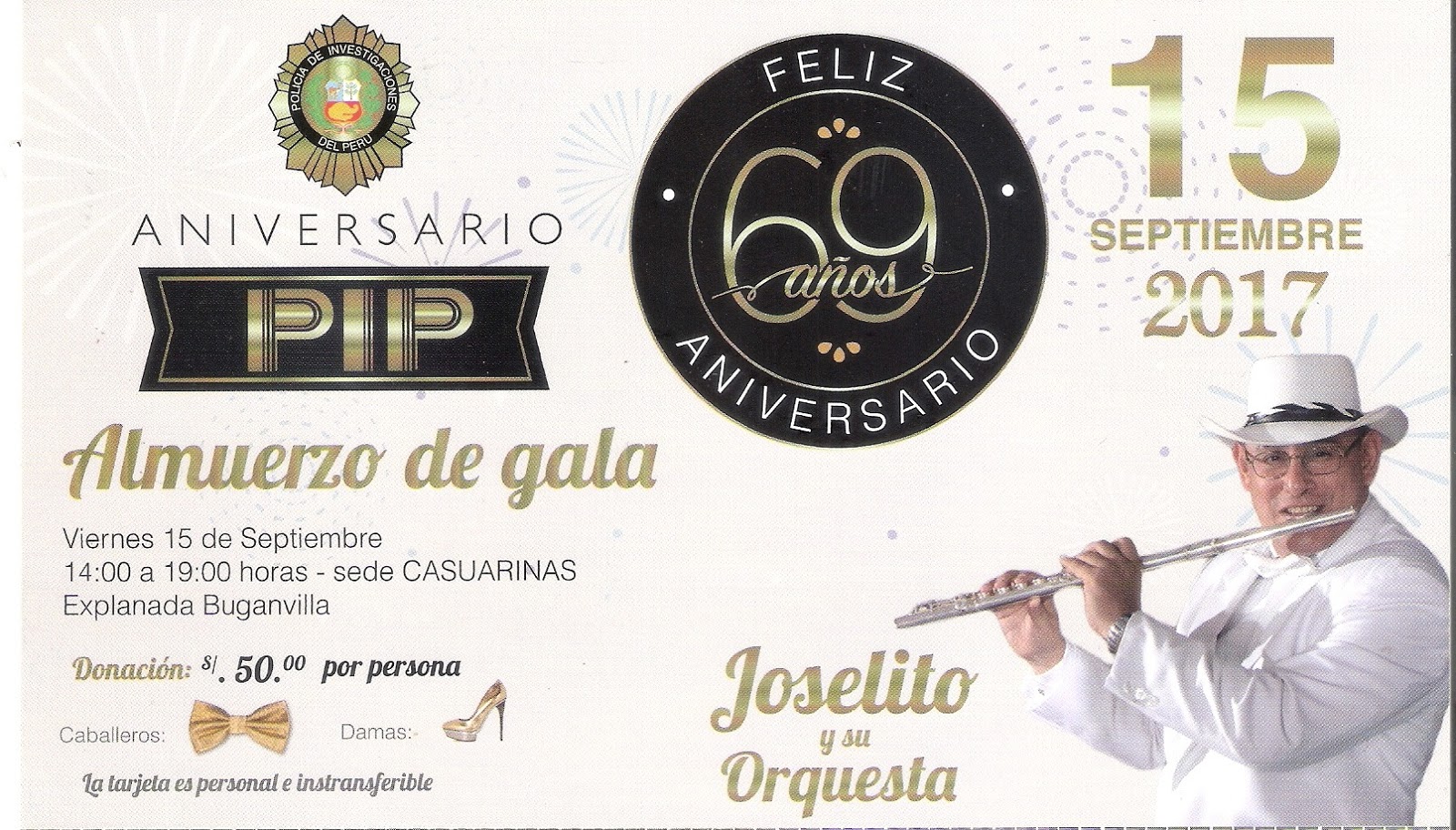 PROMOCION DE OFICIALES PIP: ALMUERZO DE GALA 69º ANIVERSARIO DE LA ...
