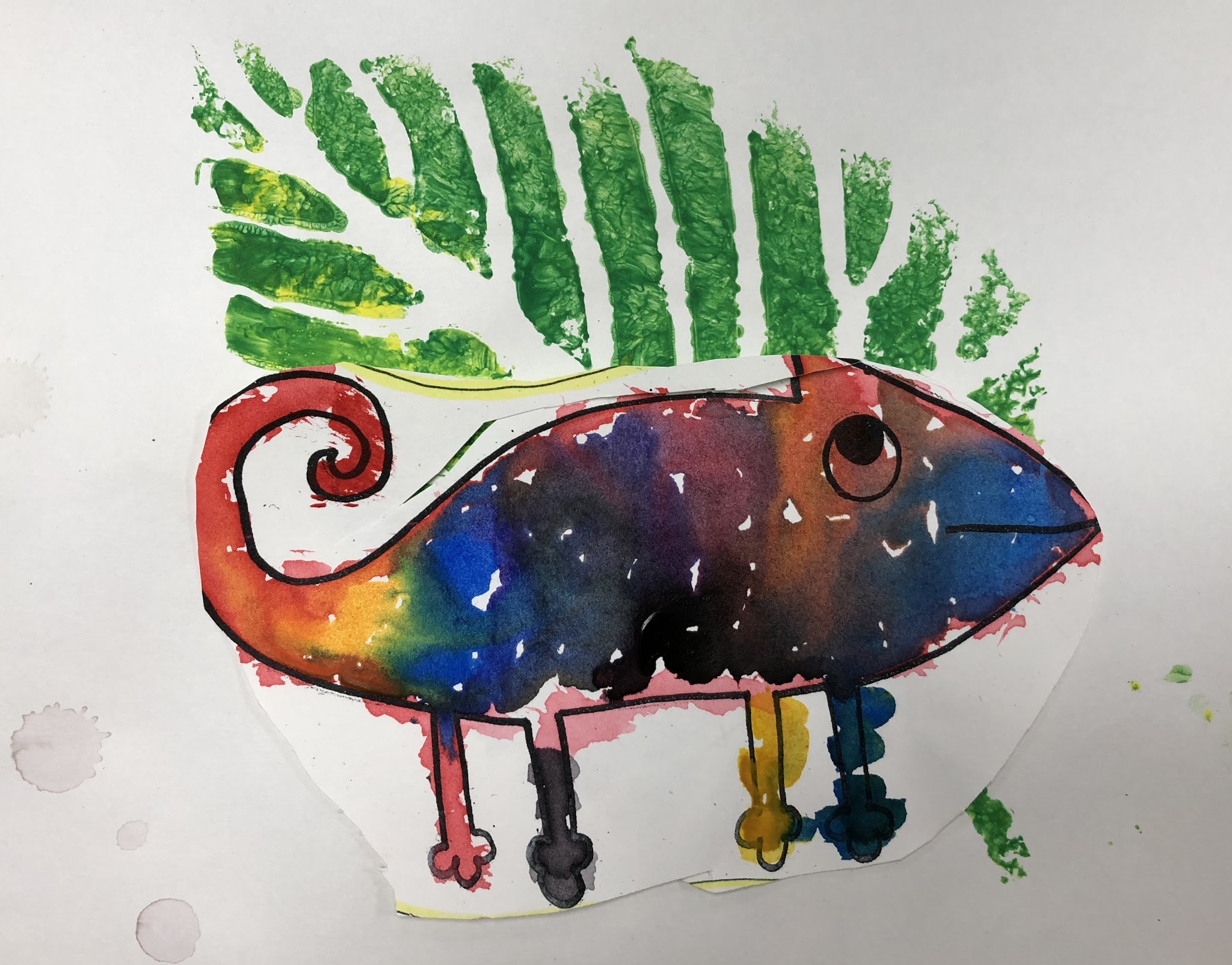 Mrs. Harris' art room: kindergarten Chameleon art lesson
