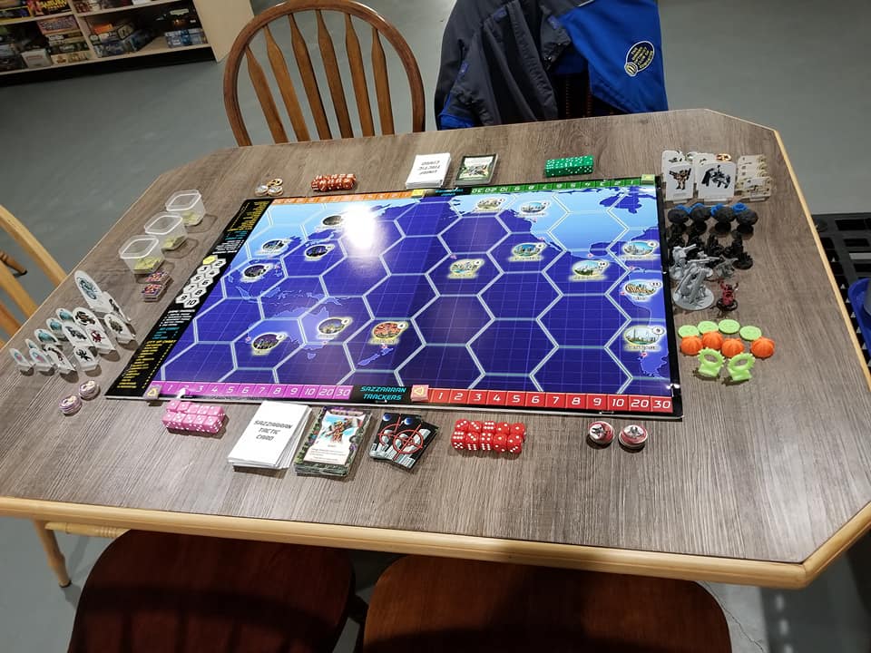 A sci-fi strategy boardgame of alien invasion and battles between giant ...