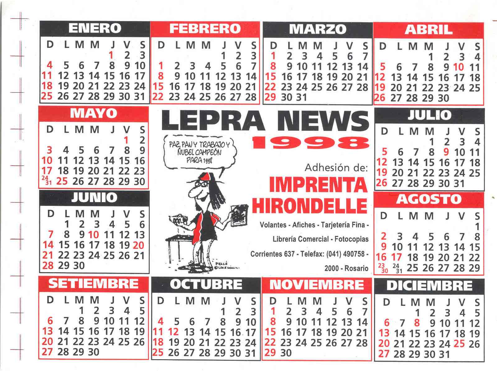 Newell´s: El Museo: Calendarios y Fixtures