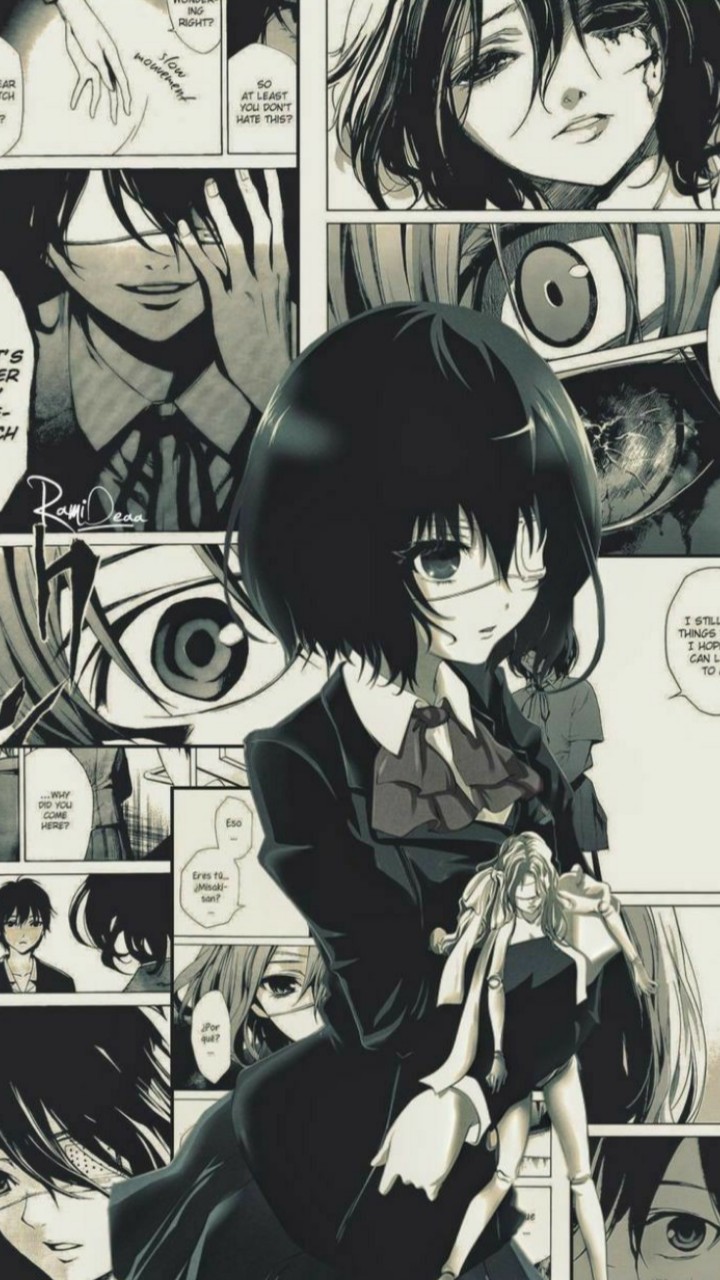 Comic Strip Anime Girl Sepia Mobile Wallpaper 720x1280