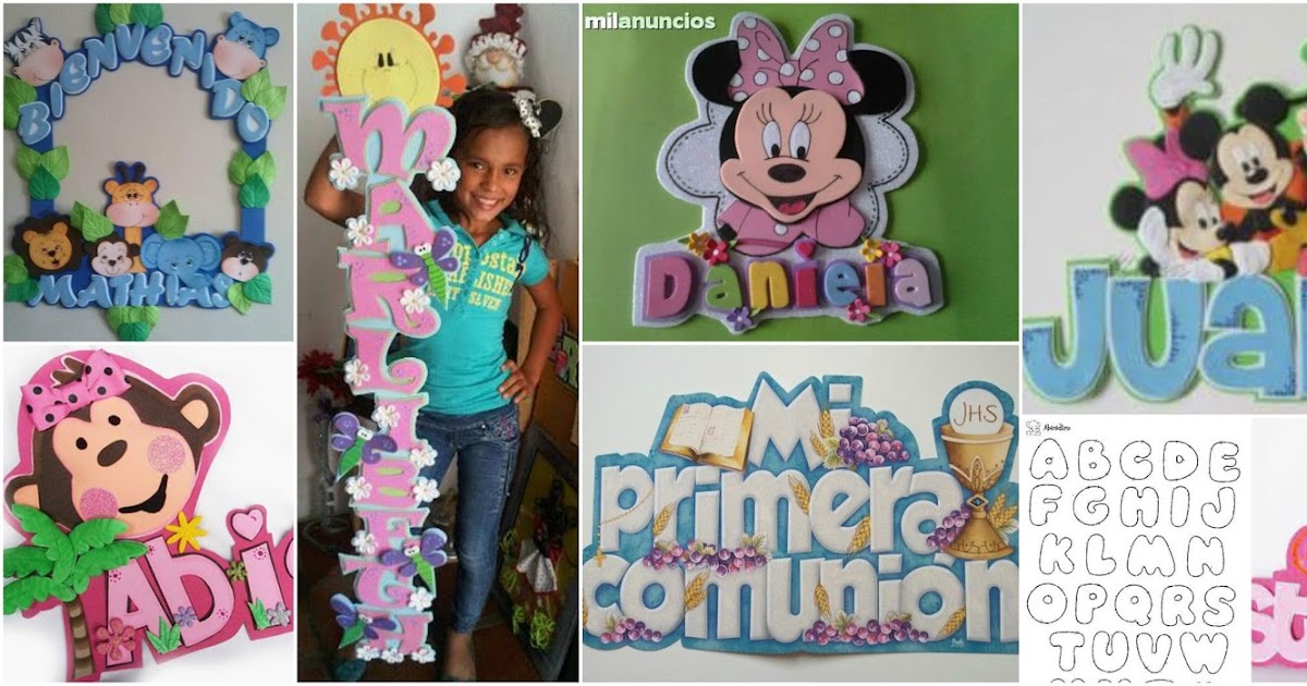 Aprende cómo hacer letreros y nombres en foami paso a paso ~ cositasconmesh