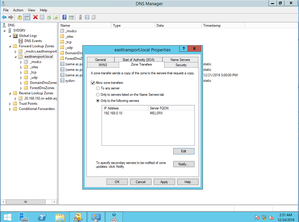 Creating a shortcut trust relationship between two separate Windows Domains