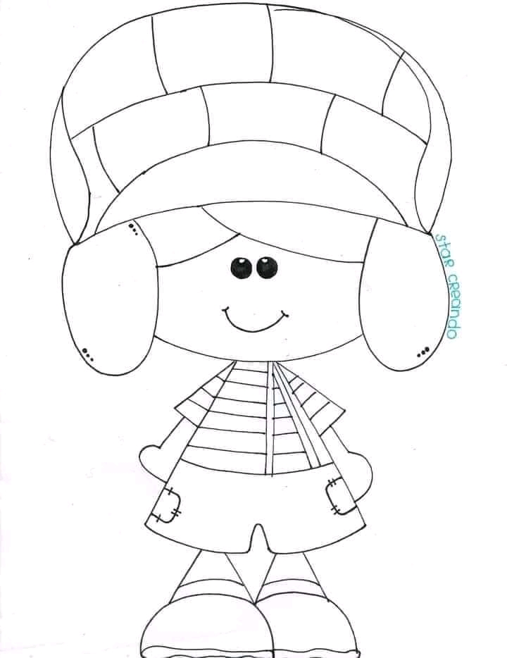 Molde Chaves em Eva para imprimir grátis | Molde para imprimir