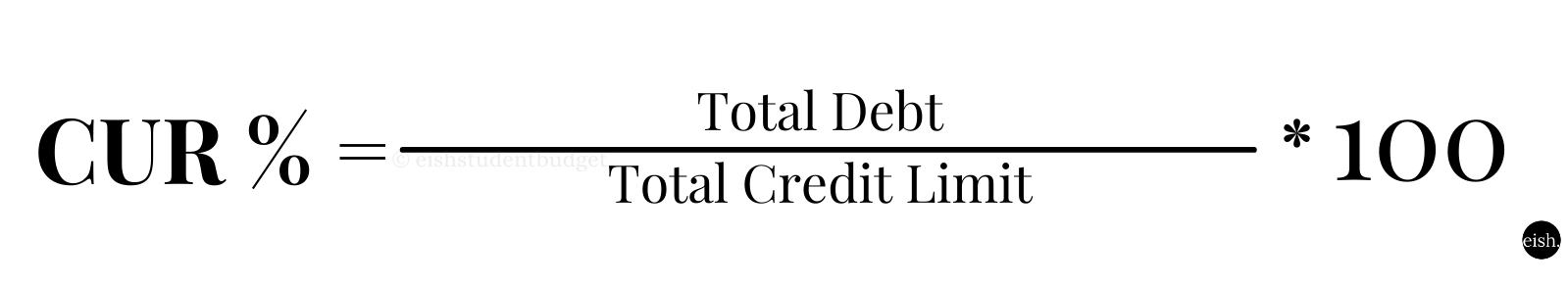 Credit Utilization Ratio | The Basics - eishstudentbudget™