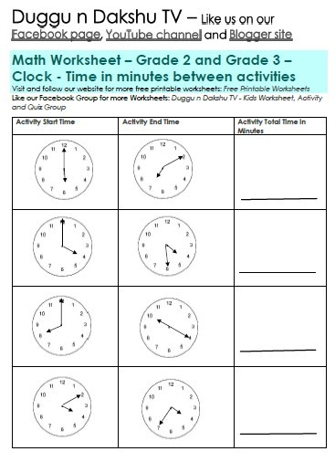 Good Living Guide Clock Time In Minutes Between Activities Math Good Living Guide Clock Time In Minutes Between Activities Math