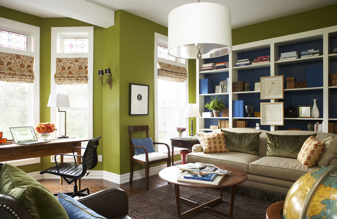 Eye For Design: Olive Green Interiors