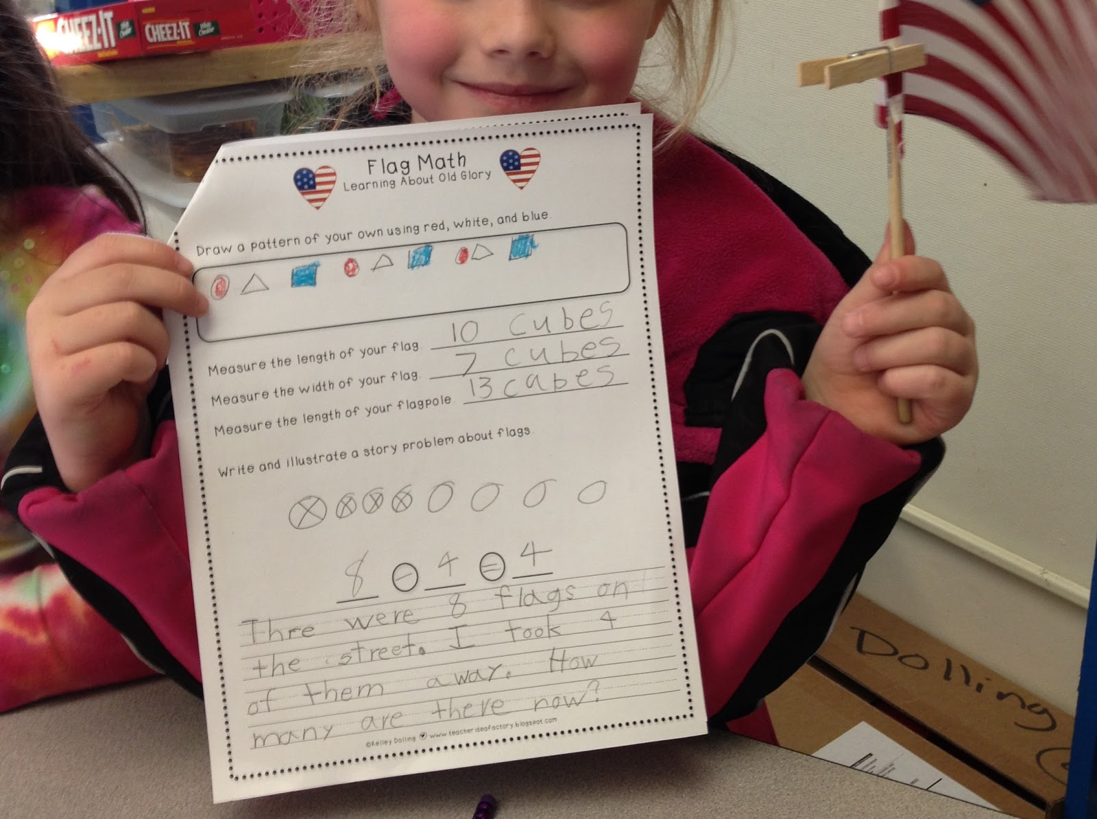 HANDS ON FLAG MATH FREEBIE - Teacher Idea Factory