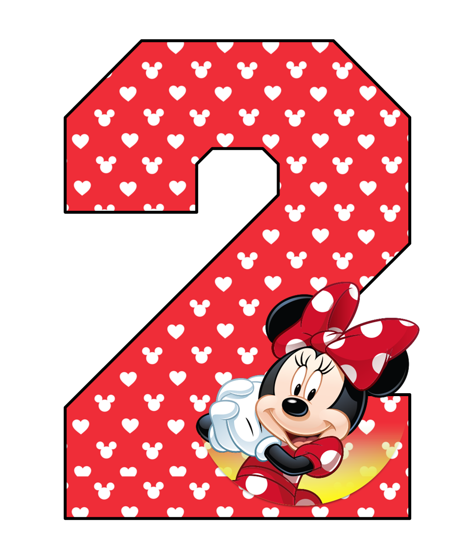 Kits imprimibles gratis : Números de Minnie Mouse