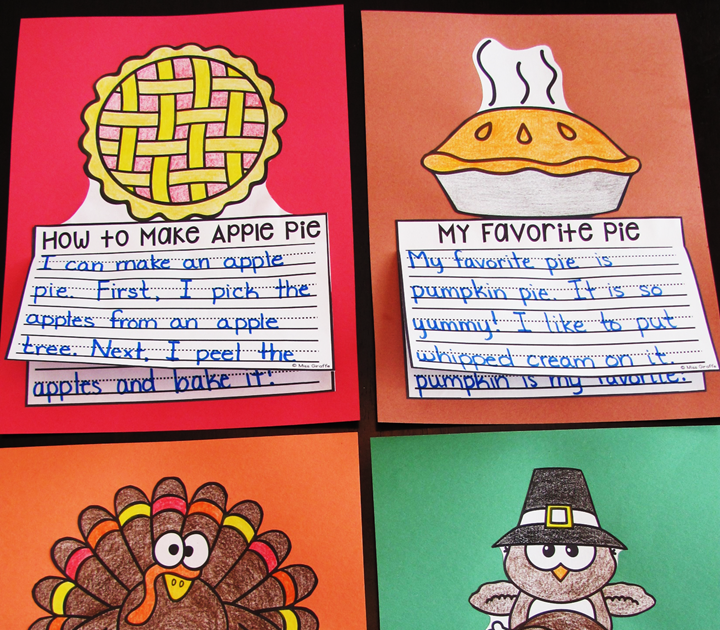 Miss Giraffe's Class: November Writing Crafts