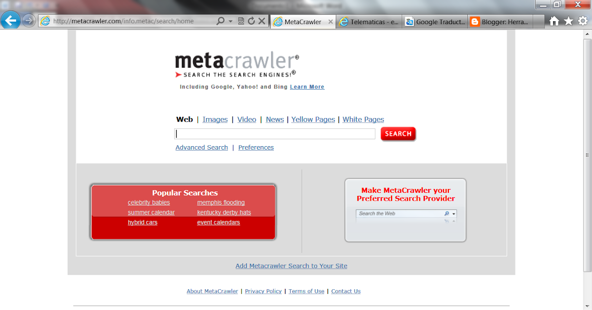 carlosherramientastelematicas: Metacrawler