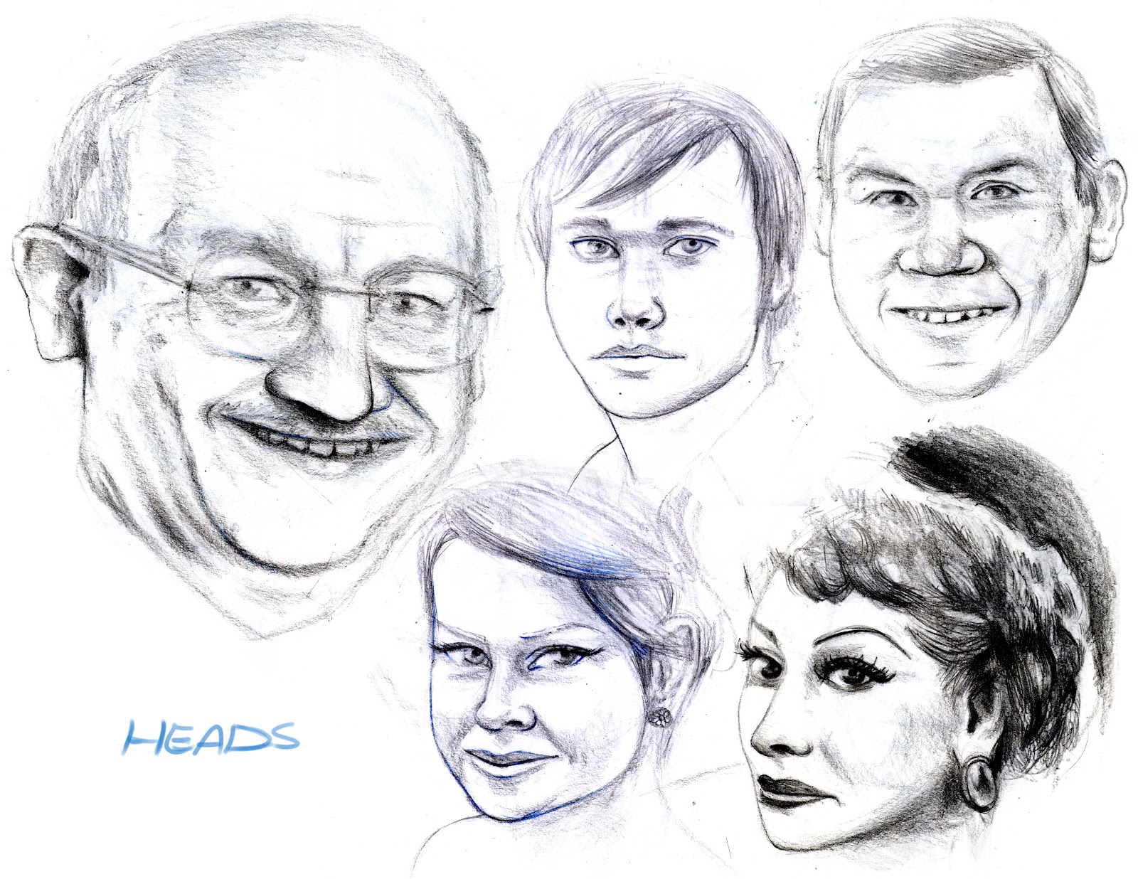 Arash Rod's Art: Heads Drawings