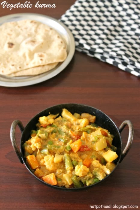 Hot pot cooking: Vegetable kurma