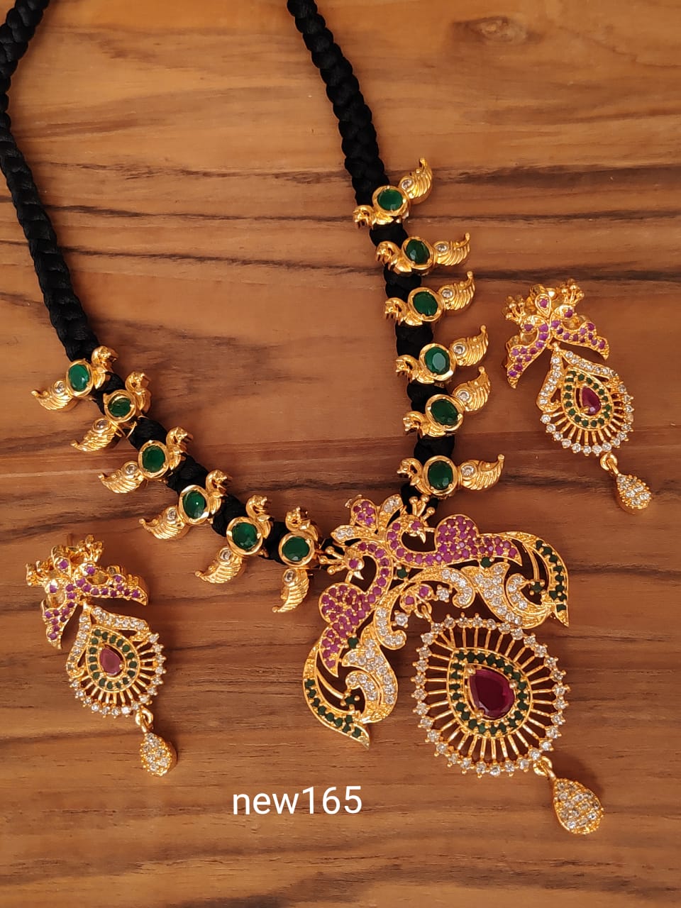 Black Thread Necklace - Indian Jewelry Designs
