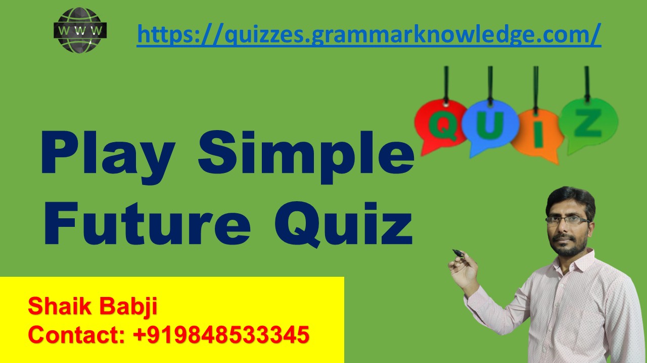 Simple Future Quiz | Basic English Grammar Quiz - 5 - Grammar test ...
