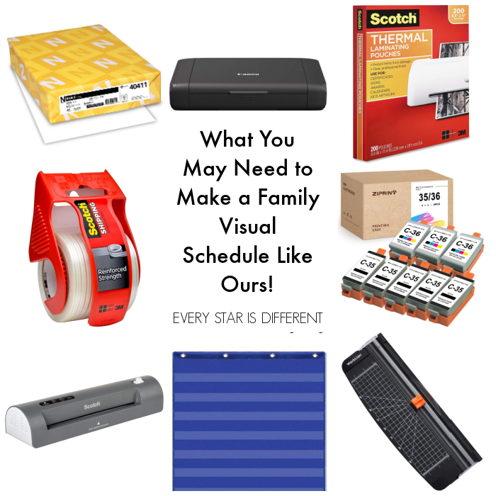 Family Routines: Our Visual Schedule - Every Star Is Different