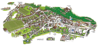 Map of Vaduz, Liechtenstein