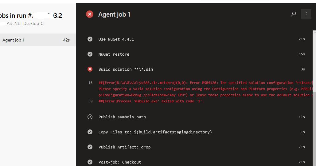 How to fix Azure DevOps error MSB4126 How to fix Azure DevOps error MSB4126