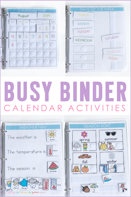 Busy Binder Activities | Lets Play.Learn.Grow