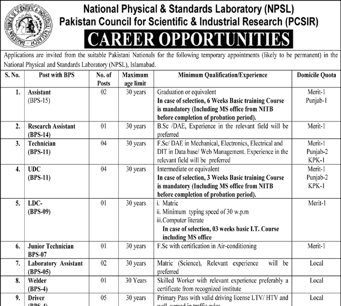 national physical and standards laboratory jobs 2021 | pcsir jobs ...