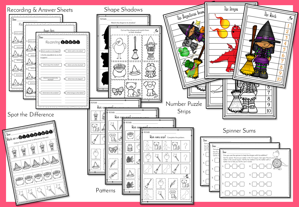 Happy Little Learners: Halloween Room on the Broom Literary and Math ...