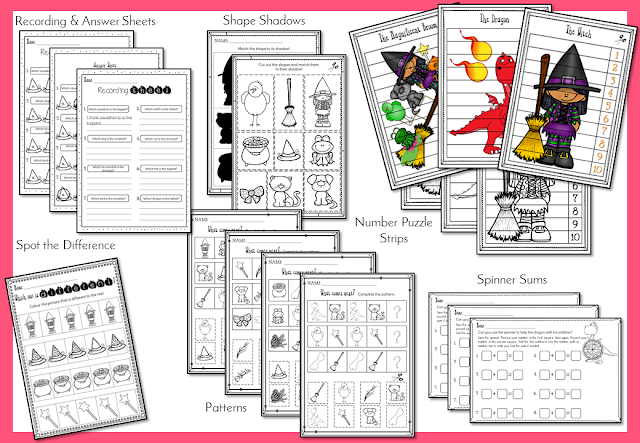 Happy Little Learners: Halloween Room on the Broom Literary and Math ...