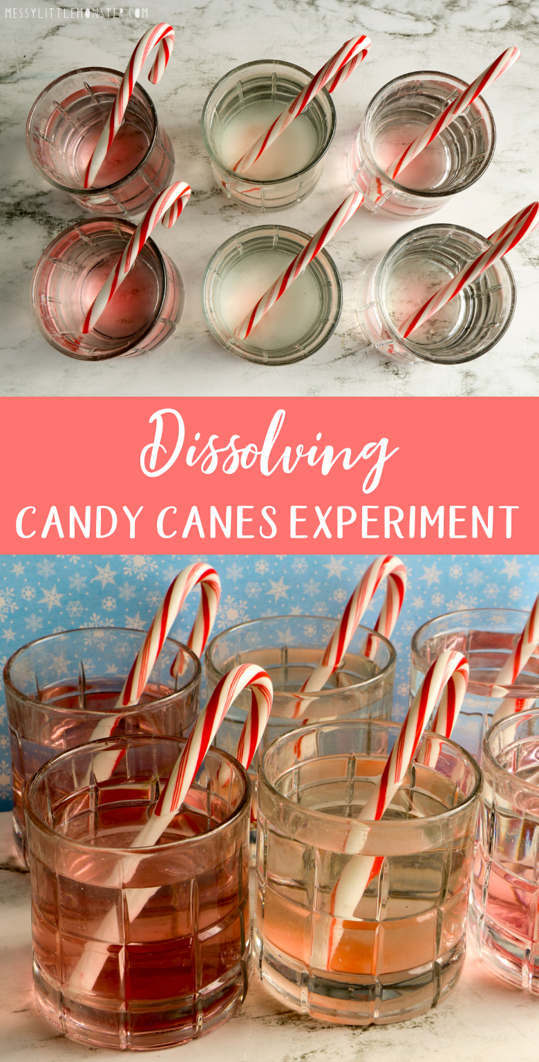 Dissolving Candy Canes Science Experiment - Messy Little Monster