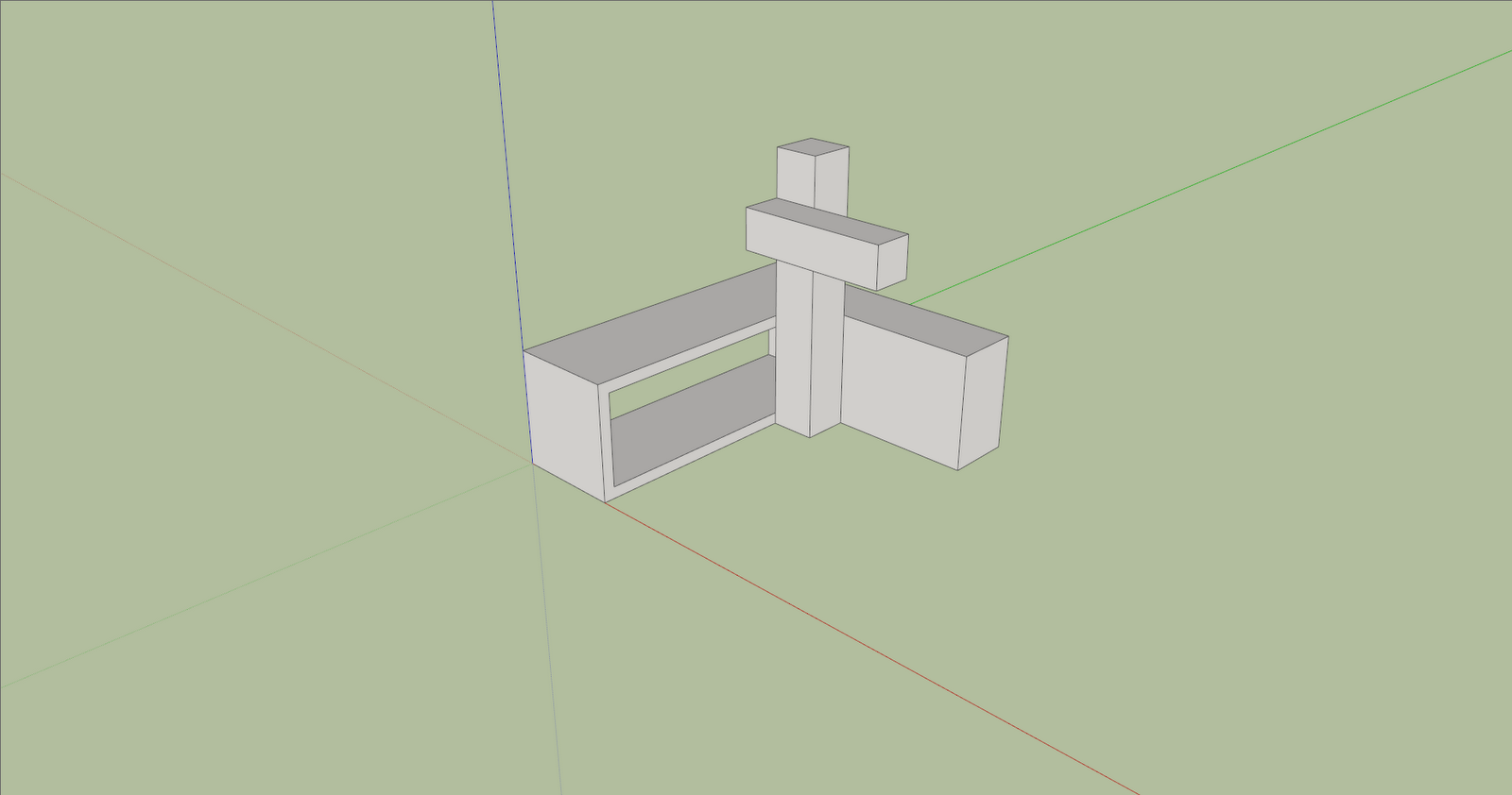 Jeff's ARCH: 3D model (axonometric drawing) 1