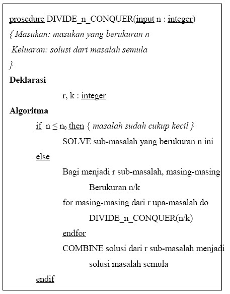 Algoritma Divide And Conquer