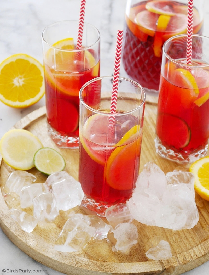 Hibiscus Iced Tea Recipe - Party Ideas | Party Printables Blog