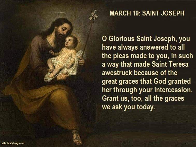 CATHOLICITYBLOG: MARCH 19: FEAST OF SAINT JOSEPH