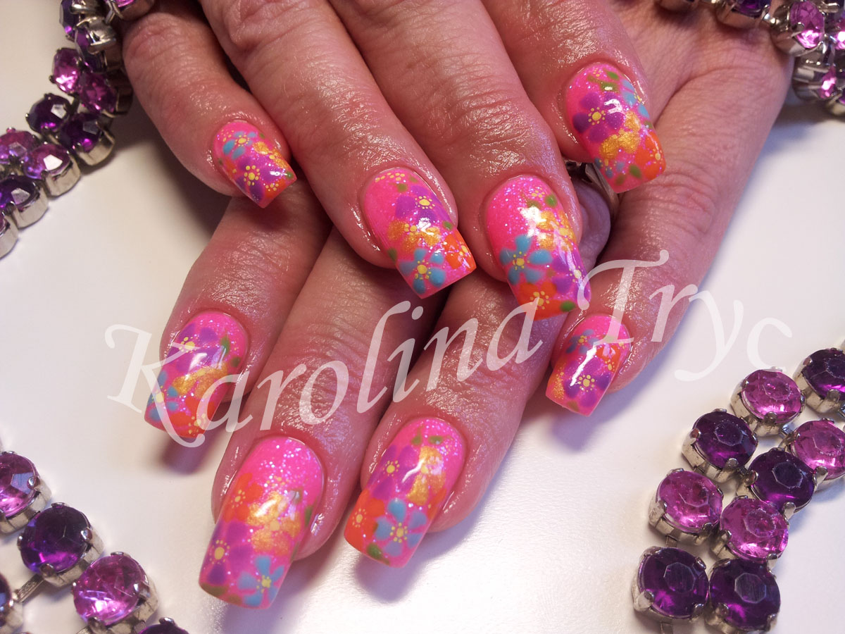 Nail Art Acrylic Uv Gel Nails Extension Crystal Nails