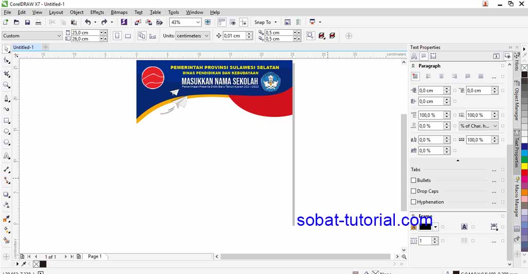Contoh Desain Banner Baliho Pendaftaran PPDB 2021 Free CDR - Sobat-Tutorial