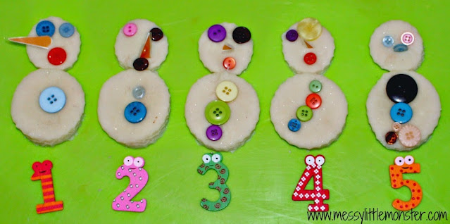 Snowman Counting Activity - Learning to Count - Messy Little Monster