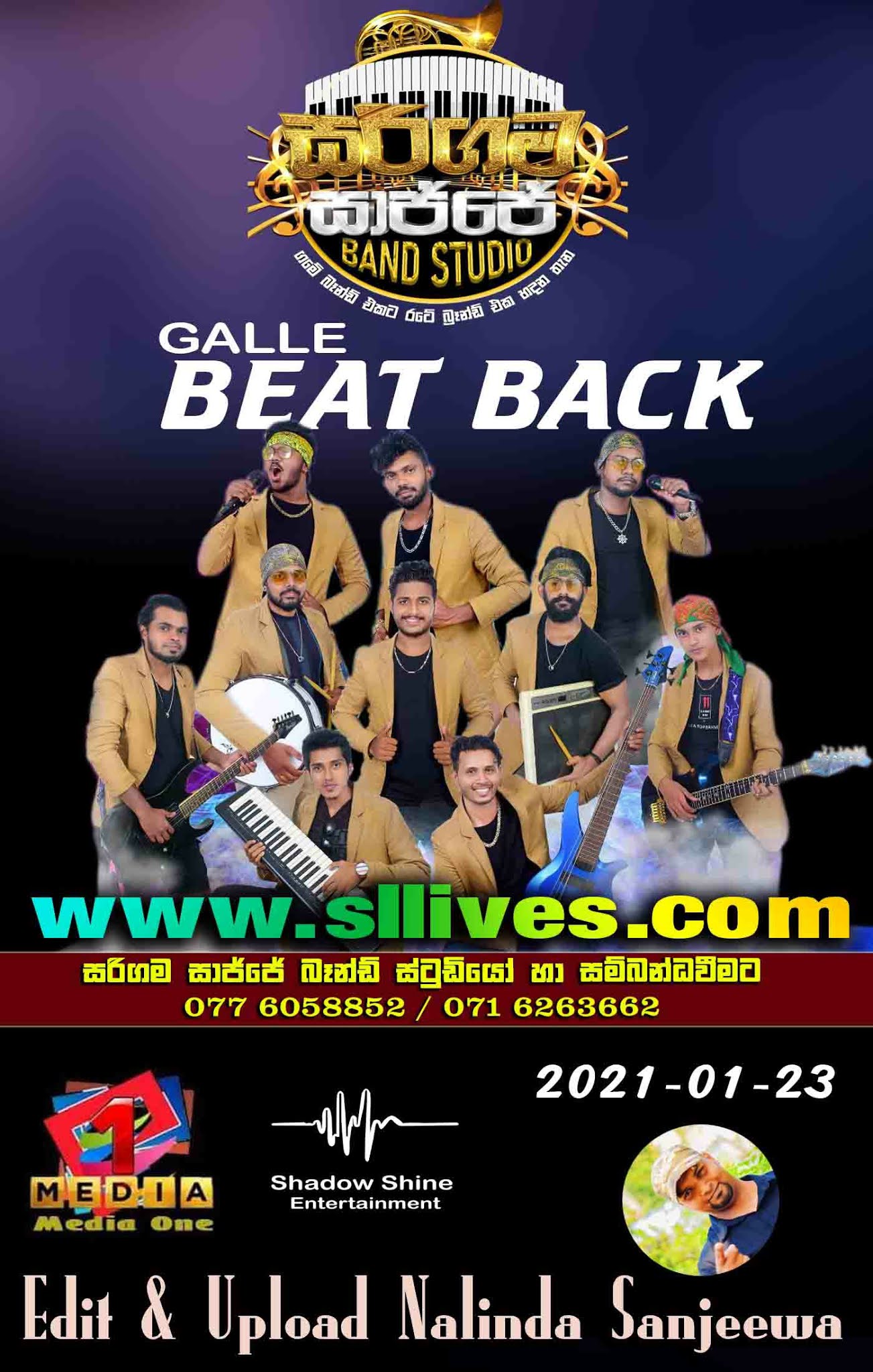 BEAT BACK LIVE SARIGAMA SAJJE BAND STUDIO 2021-01-23