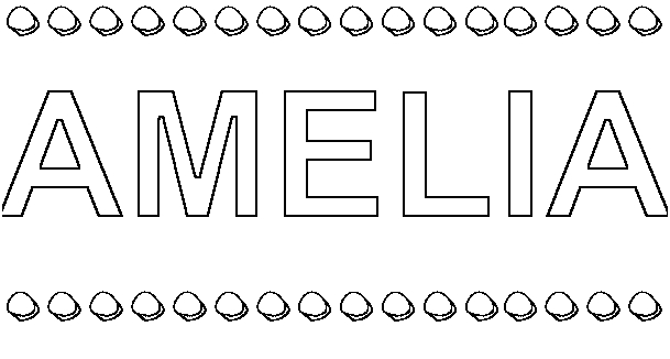 Blog de Biologia: Coloring Page First Name Amelia