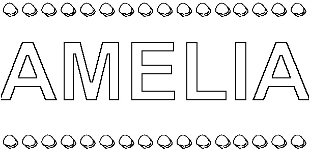 Blog de Biologia: Coloring Page First Name Amelia