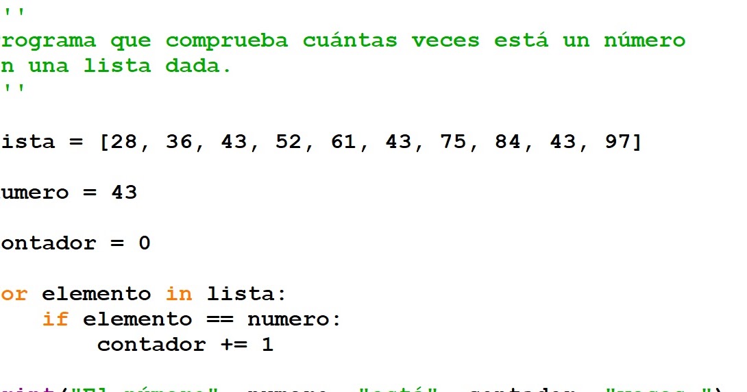 Programar en python: Nivel 8 - Más buclesReto 6 - Contando elementos de ...