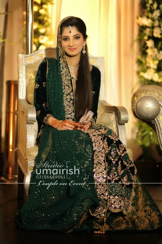Latest Beautiful Pakistani Engagement Dresses for Girls for year 2014 ...