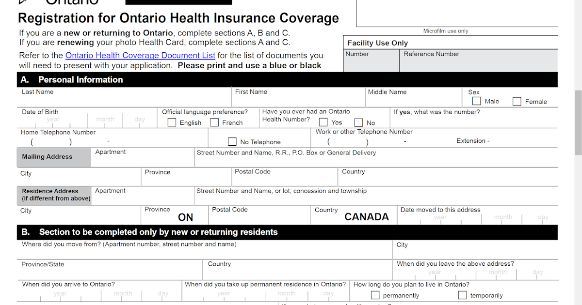 How to Apply for an Ontario Health Insurance Plan (OHIP)